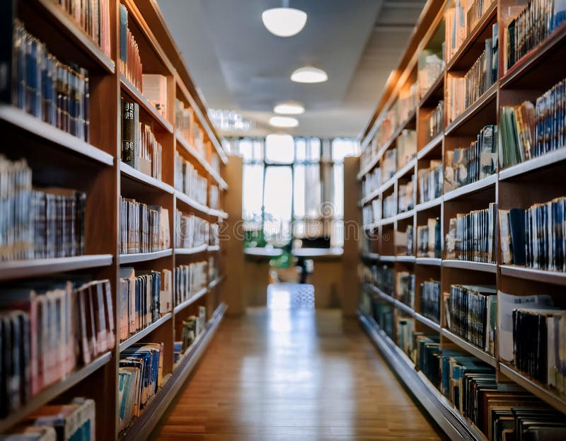 Library Featuring Rows of Books, Reading Spaces, and Educational ...