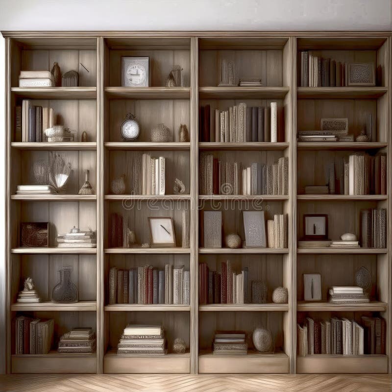 A Library Filled with an Extensive Collection of Books on Its Shelves ...