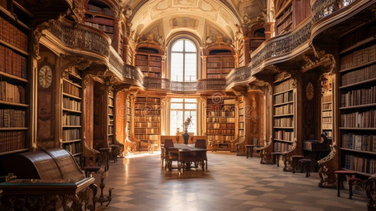 A Library Filled with Knowledge and Endless Possibilities Stock ...