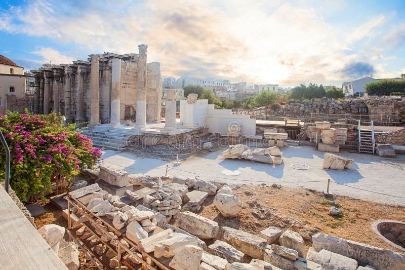 Library of Hadrian in Athens, Greece Stock Image - Image of city ...