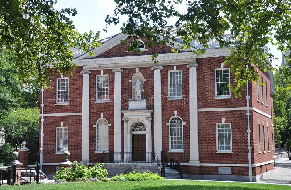Library Hall in Philadelphia Stock Photo - Image of bricks, building ...