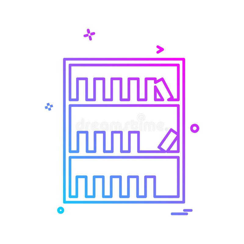 Library icon design vector stock vector. Illustration of bookstore ...