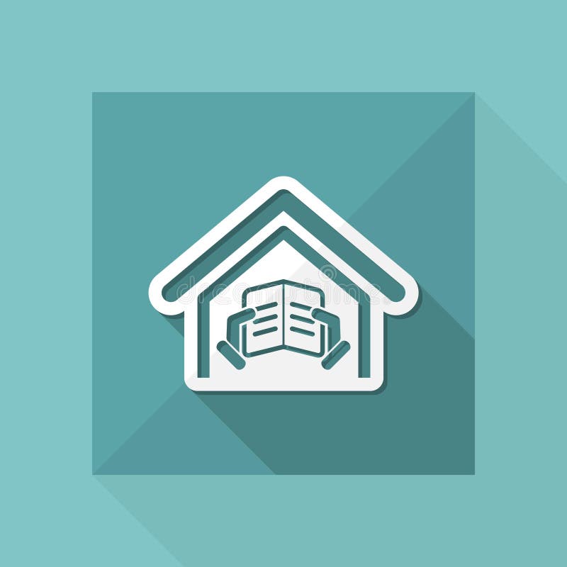 Library icon stock vector. Illustration of symbol, journal - 119146519