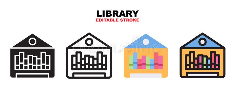 Icons Library Editable Stroke Stock Illustrations – 428 Icons Library ...
