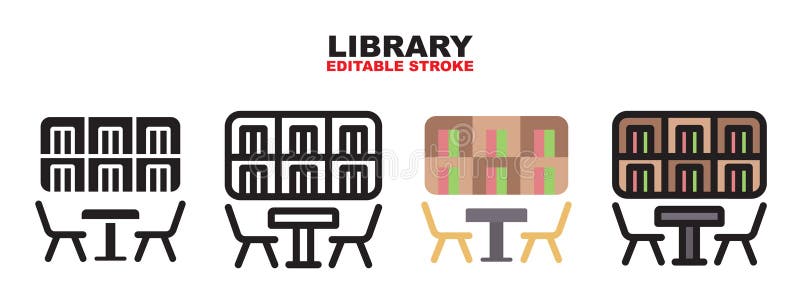 Icons Library Editable Stroke Stock Illustrations – 428 Icons Library ...