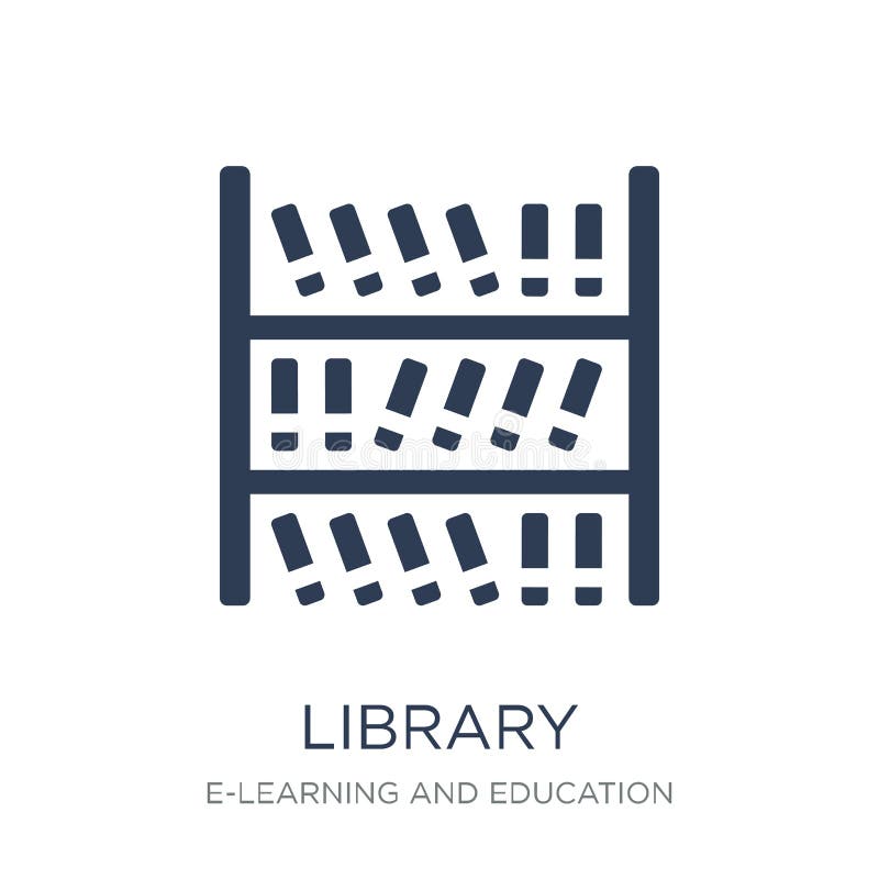 Library Icon. Trendy Flat Vector Library Icon on White Background from ...