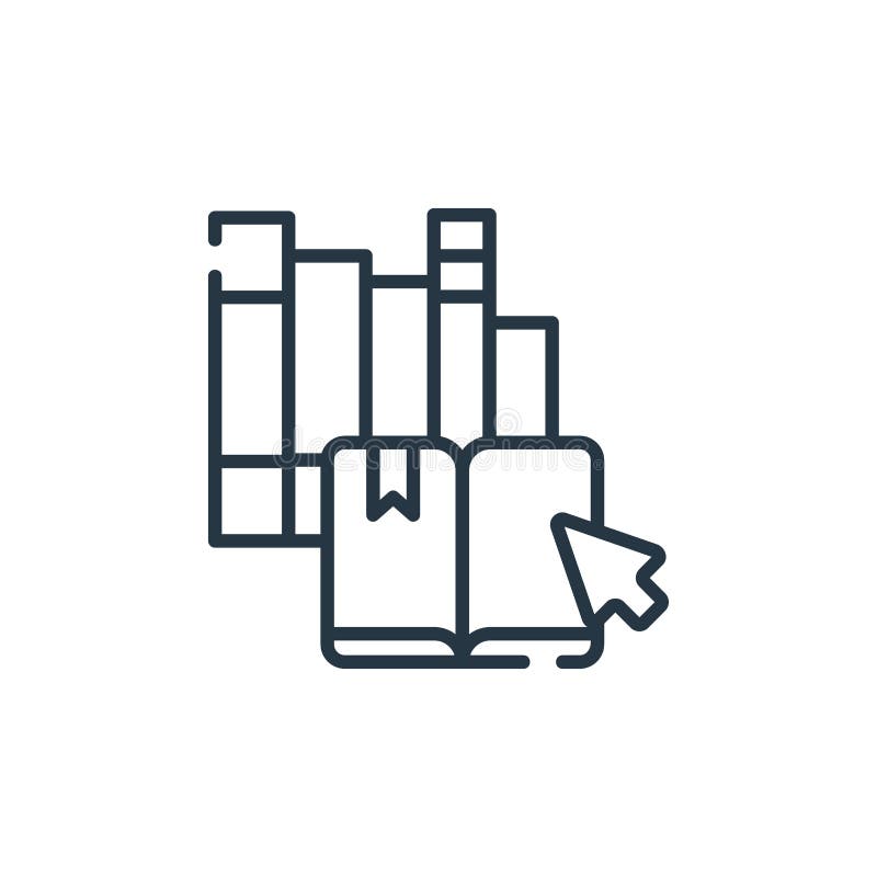 Library Icon Vector from Building Concept. Thin Line Illustration of ...