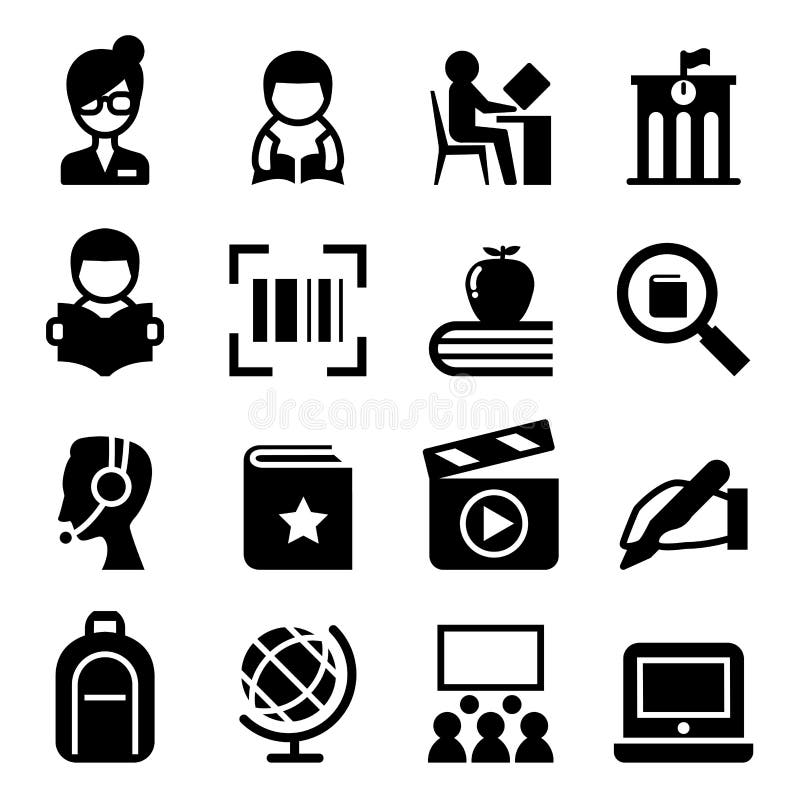 Library icon stock illustration. Illustration of collection - 72474529