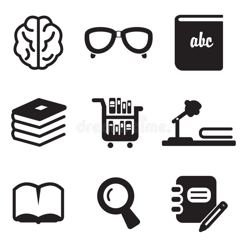 Library Icons stock vector. Illustration of design, college - 38203101