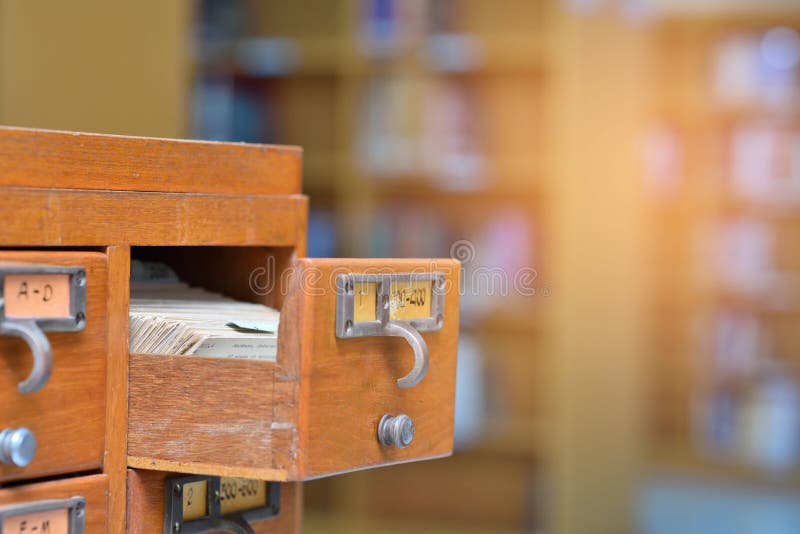 Old Library Index Card from Above Stock Photo - Image of exams ...