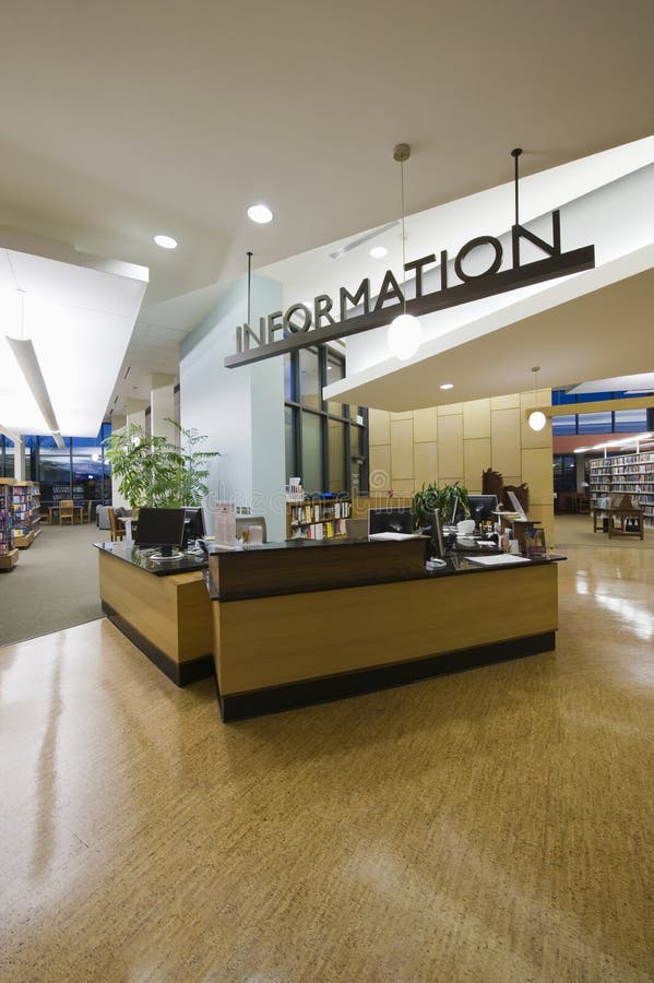 Library information desk editorial photo. Image of education - 30849681