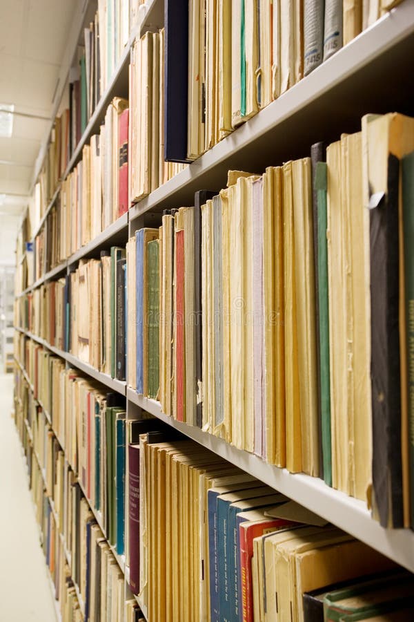 Rows of Library Books stock image. Image of used, textbook - 9963025