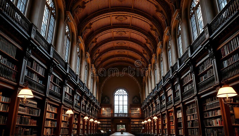 Library Interior Bookshelves Books Reading Space Knowledge Learning ...