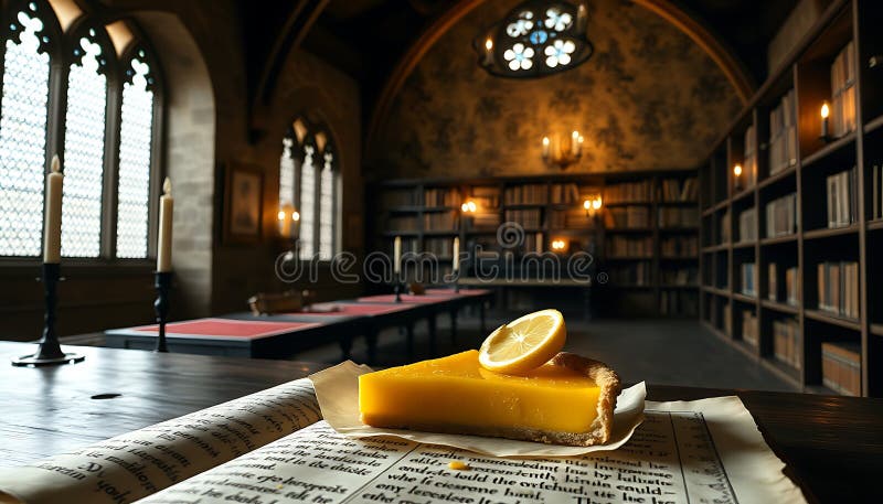 Library Interior with Bookshelves and Lemon, Cozy Reading Space ...