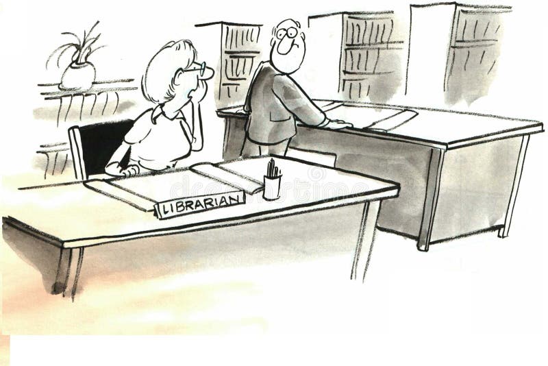 Library Patron stock illustration. Illustration of humor - 36996444