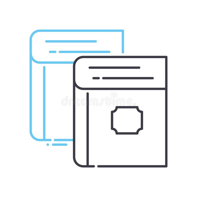 Library Line Icon, Outline Symbol, Vector Illustration, Concept Sign ...