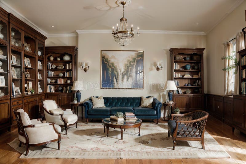 Showcasing Interior Design in Style Mediterranean Marvel Stock ...