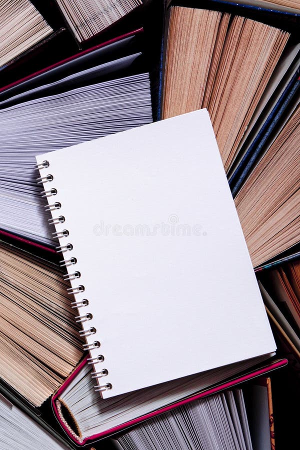 Library. Old Open Books Stand on a Bookshelf Ready To Read. Close-up ...