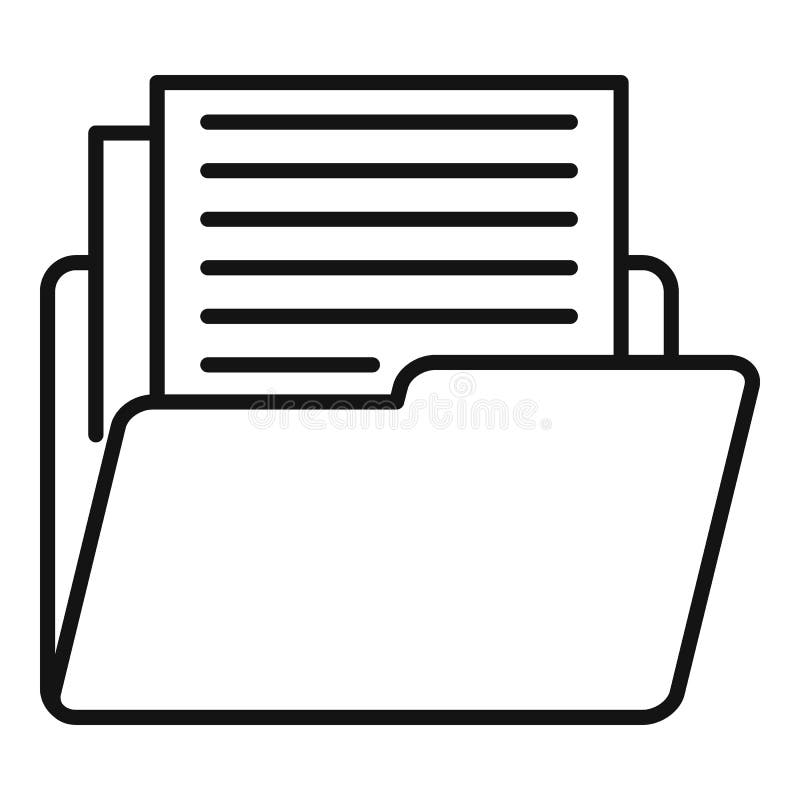Online Folder Icon Outline Vector. Training People Stock Illustration ...