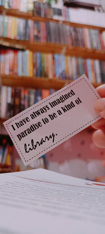 Library is a paradise stock photo. Image of bookselve - 265608806