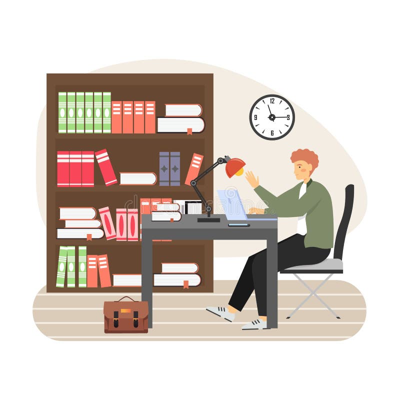 Studying Library Stock Illustrations – 39,106 Studying Library Stock ...