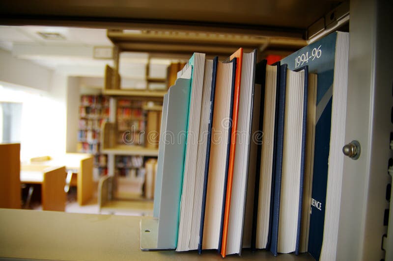 Workplace in library stock image. Image of indoor, library - 17345941