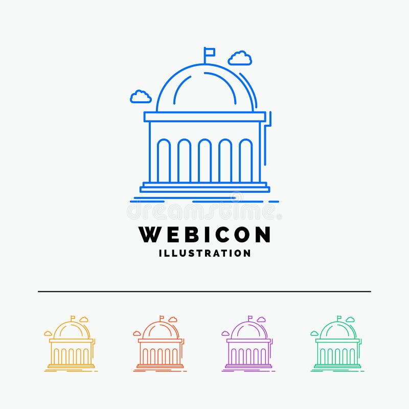 Library, School, Education, Learning, University White Line Icon in ...