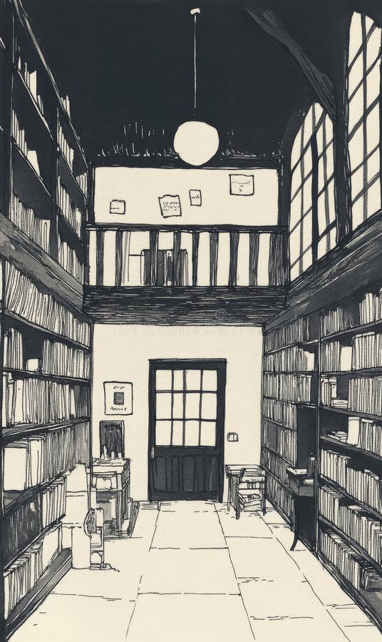 Library Shelves Illustration for Education and Learning Generative AI ...