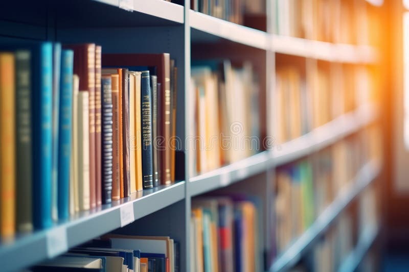 Library Shelves with Many Books. Education, Knowledge and Learning ...