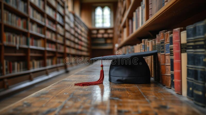 Library Shelves with Old Books Stock Illustration - Illustration of ...