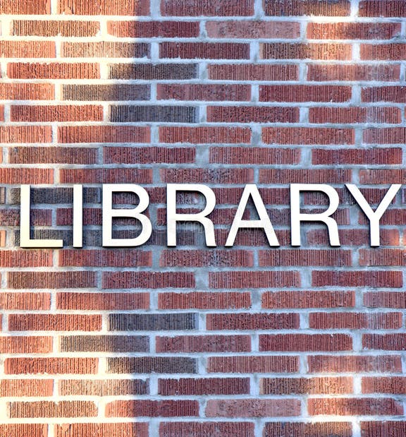 Library Sign stock photo. Image of wall, learn, sign, education - 6926958