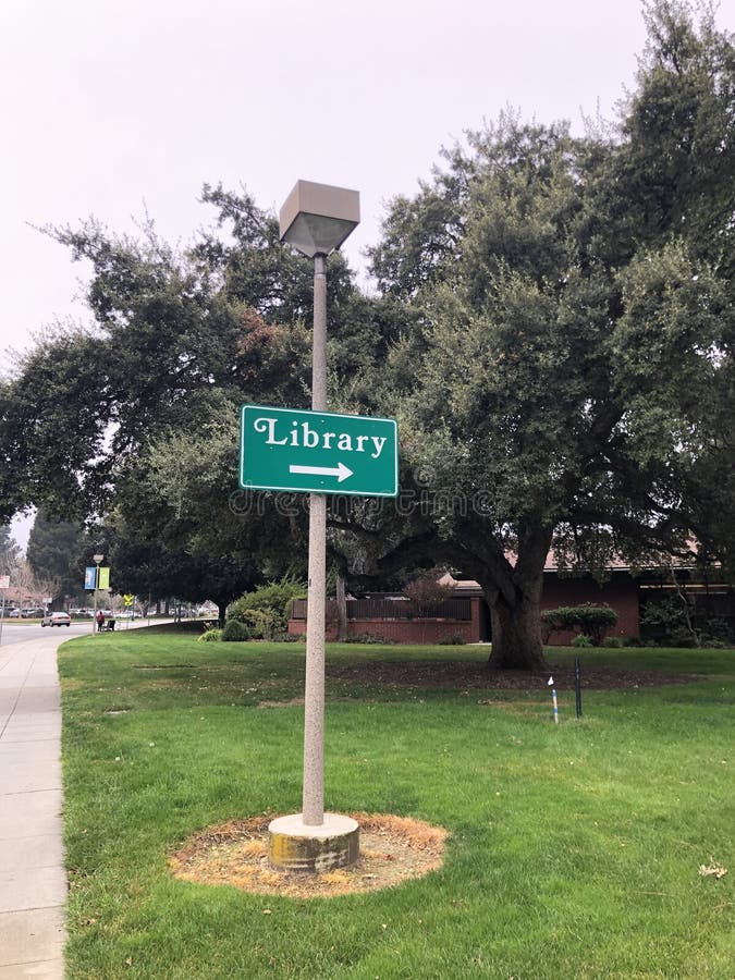 Library sign stock image. Image of building, traffic - 173082433