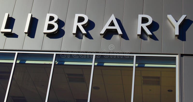 Library Sign stock photo. Image of books, brick, learn - 23196036