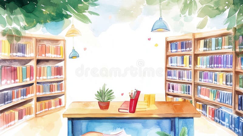 Library Snap Shot Day Cozy Library Shot Day with Books and Artwork for ...