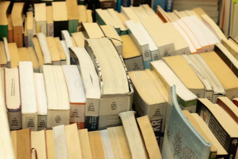 Library stacked books stock photo. Image of bookstore - 192142208