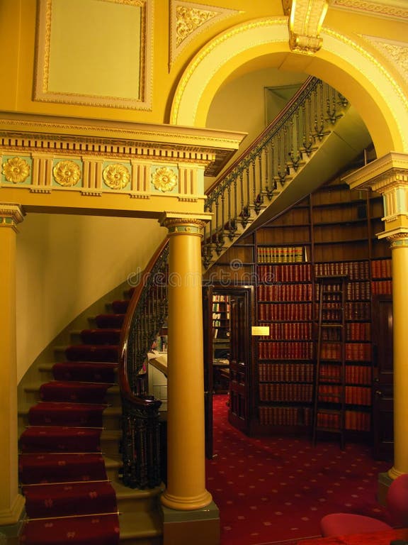 Library staircase stock image. Image of victoria, shelves - 2292429