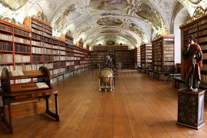 Library stock photo. Image of literature, czech, statue - 71864152