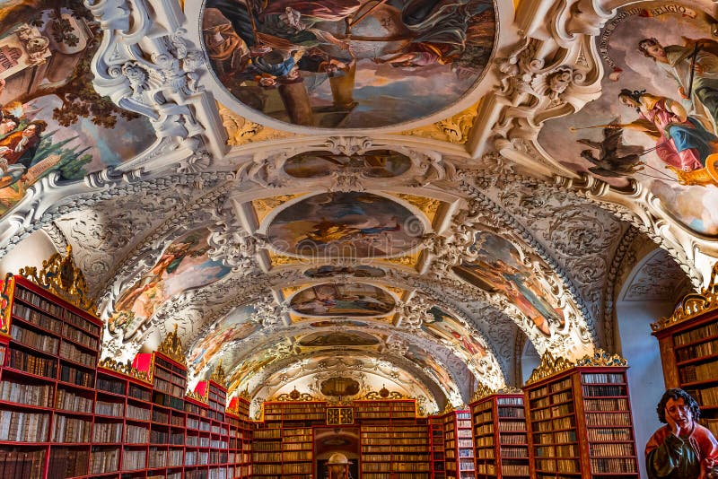 Library of Strahov Monastery, Prague, Czech Republic Editorial Stock ...