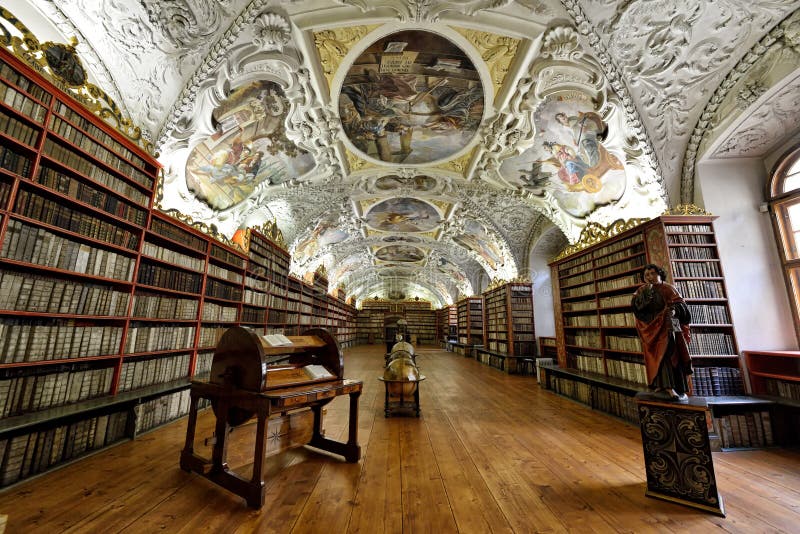 Strahov Monastery Library Interior, Space Stock Photo - Image of ...