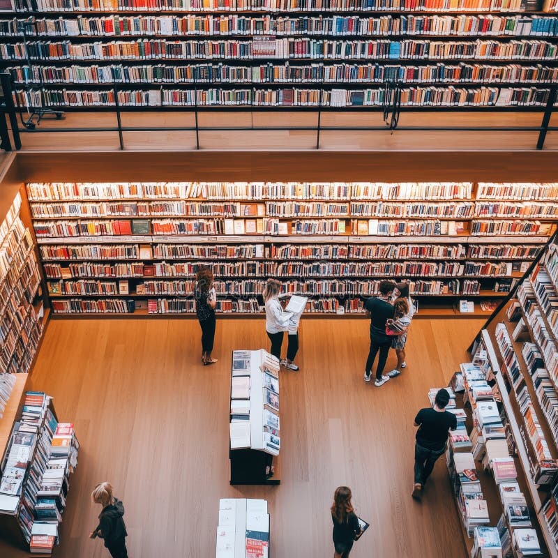 Library Study Hall, Students Reading Stock Image - Image of academic ...