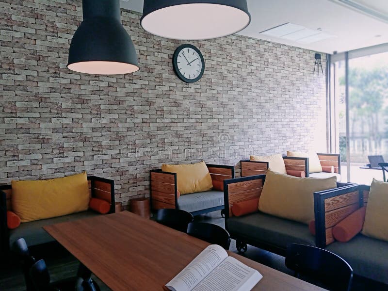 Library style cafe stock image. Image of house, design - 199835721