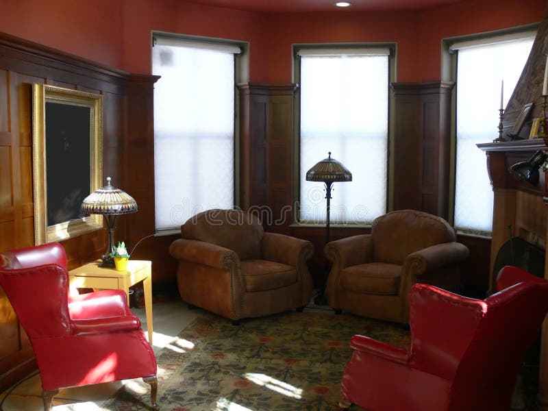 Library: Sunny Reading Nook Stock Photo - Image of sunlit, lamps: 18566344