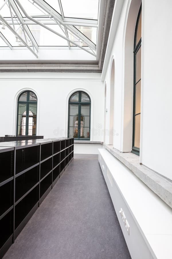 Empty books racks stock photo. Image of blank, business - 123100472
