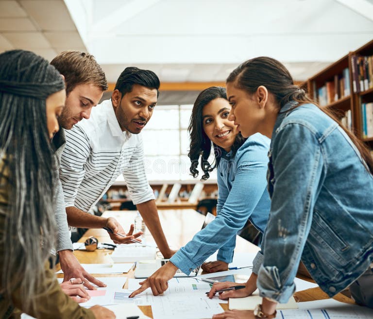 Library, University Student and Study Group on Preparing with Research ...