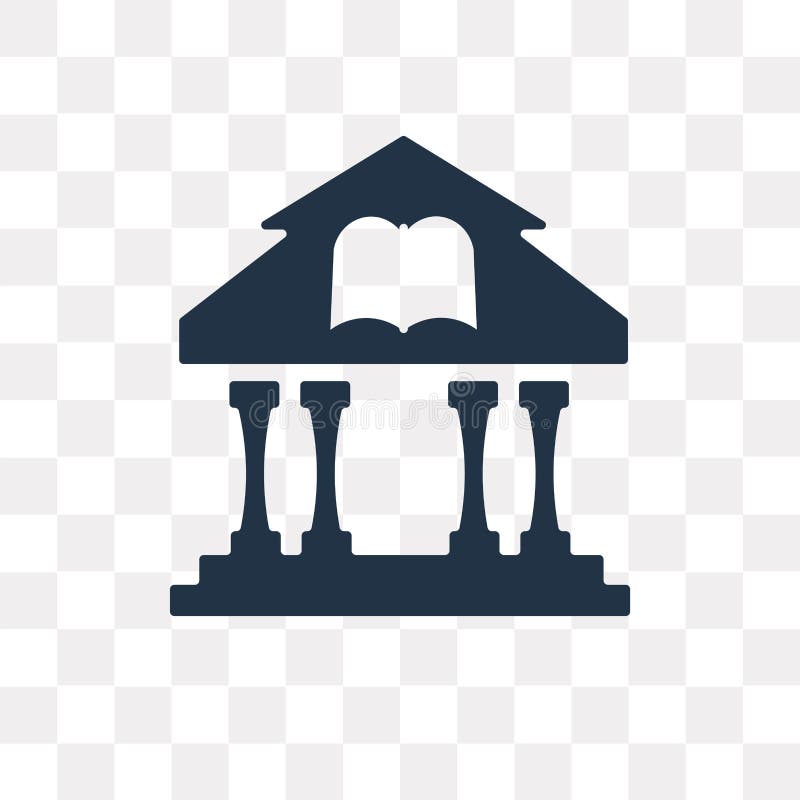 Library Vector Icon Isolated on Transparent Background, Library Stock ...