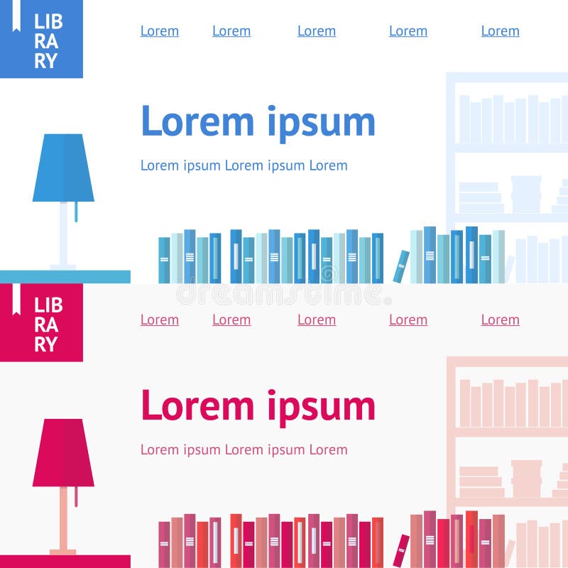 Library web template stock vector. Illustration of lamp - 64211469