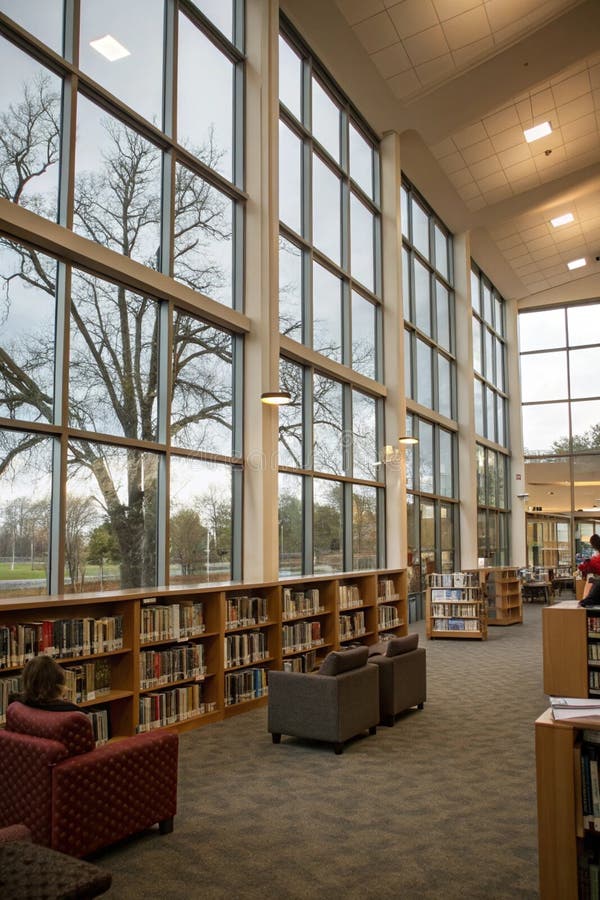 Library and window stock illustration. Illustration of bookshelf ...