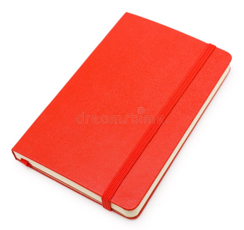 Libreta De Papel Cerrada Roja En Blanco Foto de archivo - Imagen de ...