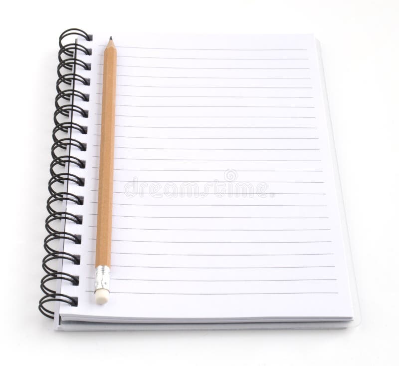 Libreta y lápiz imagen de archivo. Imagen de recordatorio - 13403367