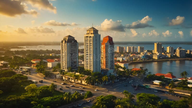 Libreville Capital of Gabon Stock Illustration - Illustration of skyscraper, city: 326535566